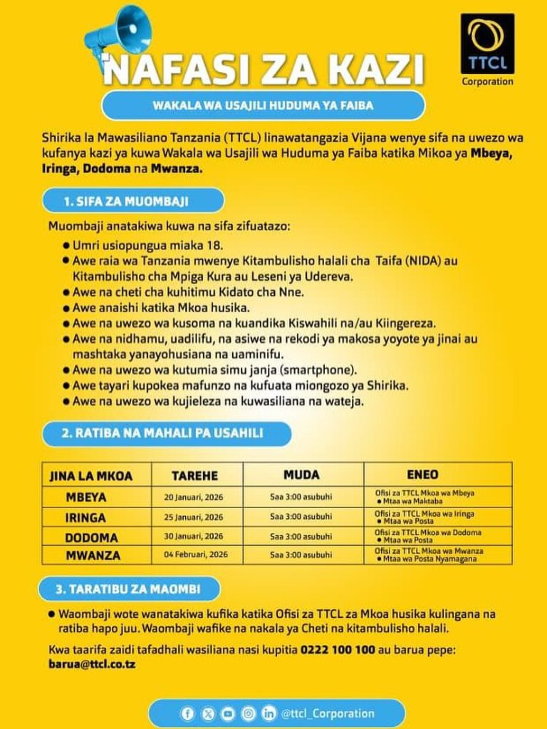 Multiple Vacancies at Co-op Bank Tanzania via Niajiri